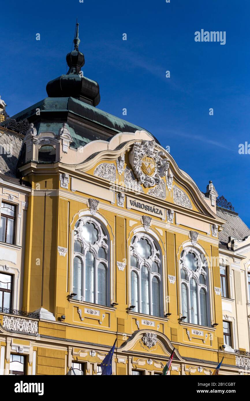 Pecs Town Hall or the County Hall of Baranya in Pecs, Hungary Stock ...