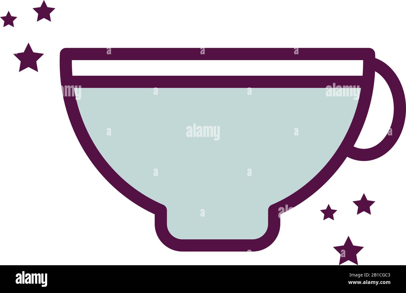 Isolated drink cup line and fill style icon vector design Stock Vector ...