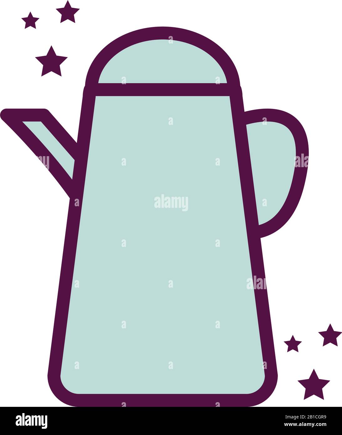 Isolated tea kettle line and fill style icon vector design Stock Vector ...