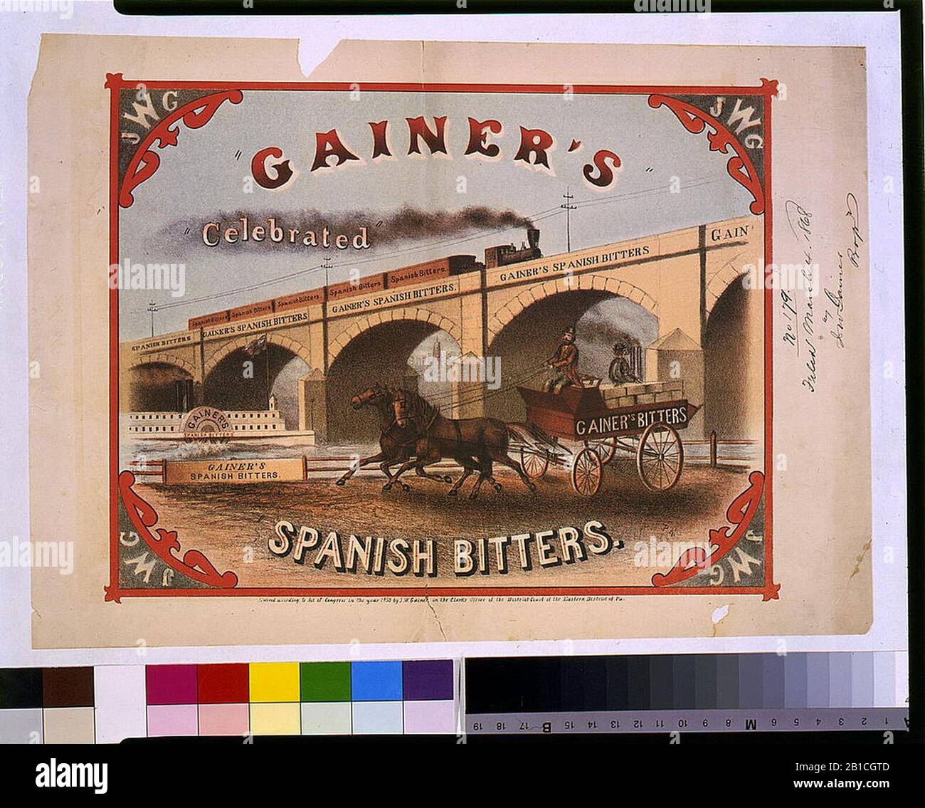 Gainer's celebrated Spanish bitters - P.K Stock Photo - Alamy
