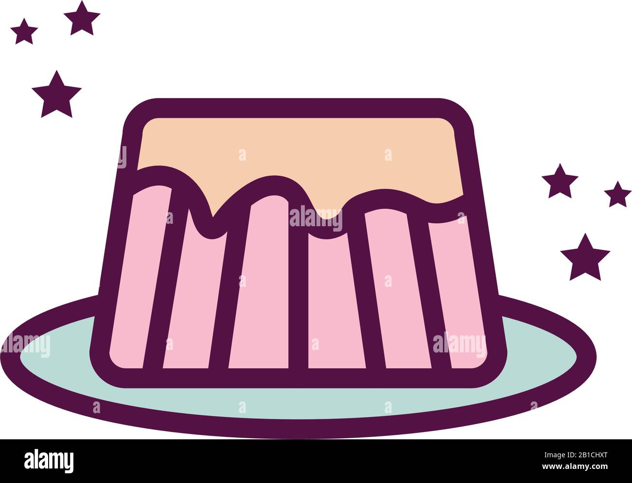 Isolated jelly line and fill style icon vector design Stock Vector ...