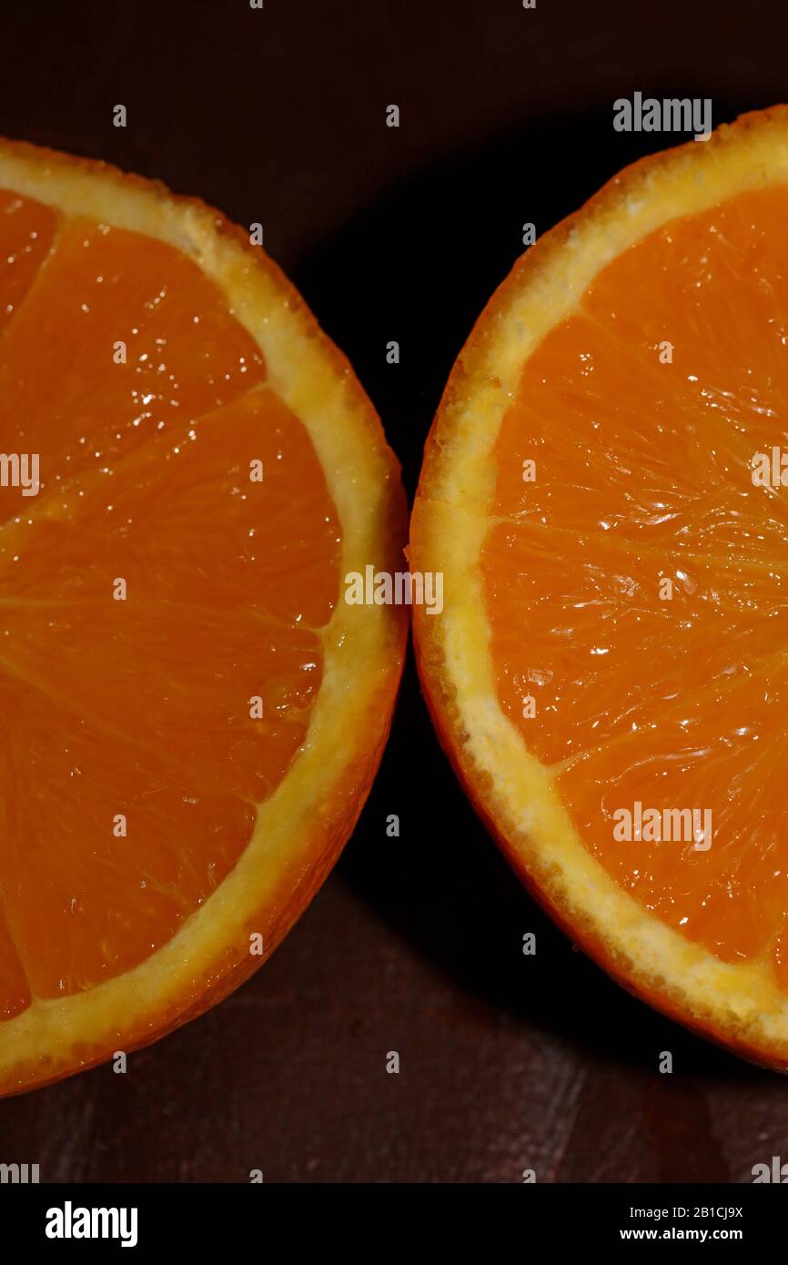 Cutted orange center macro macro background high quality Stock Photo ...