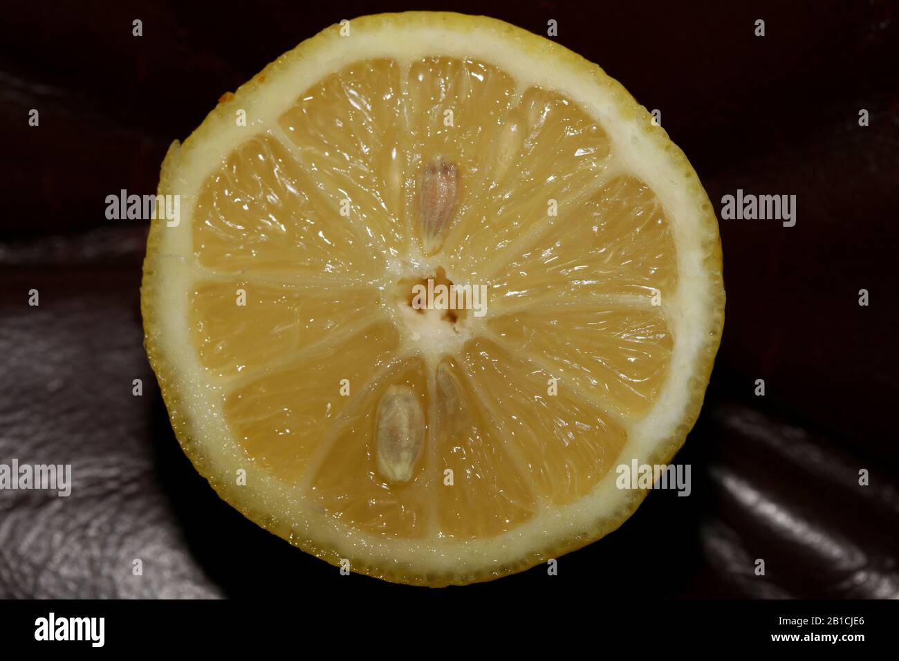 Lemon fruit cutted center close up background high quality Stock Photo ...
