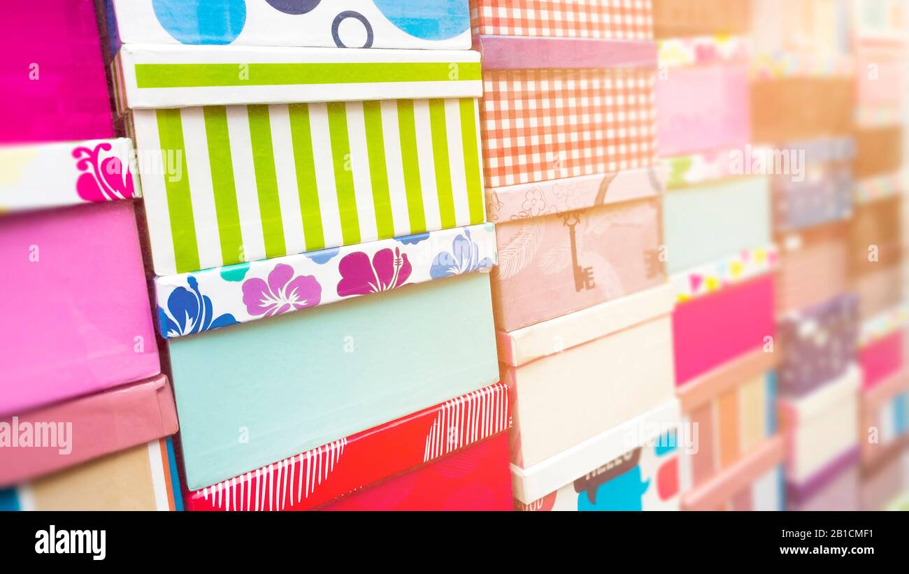 Boxes stacked tower gifts hi-res stock photography and images - Alamy