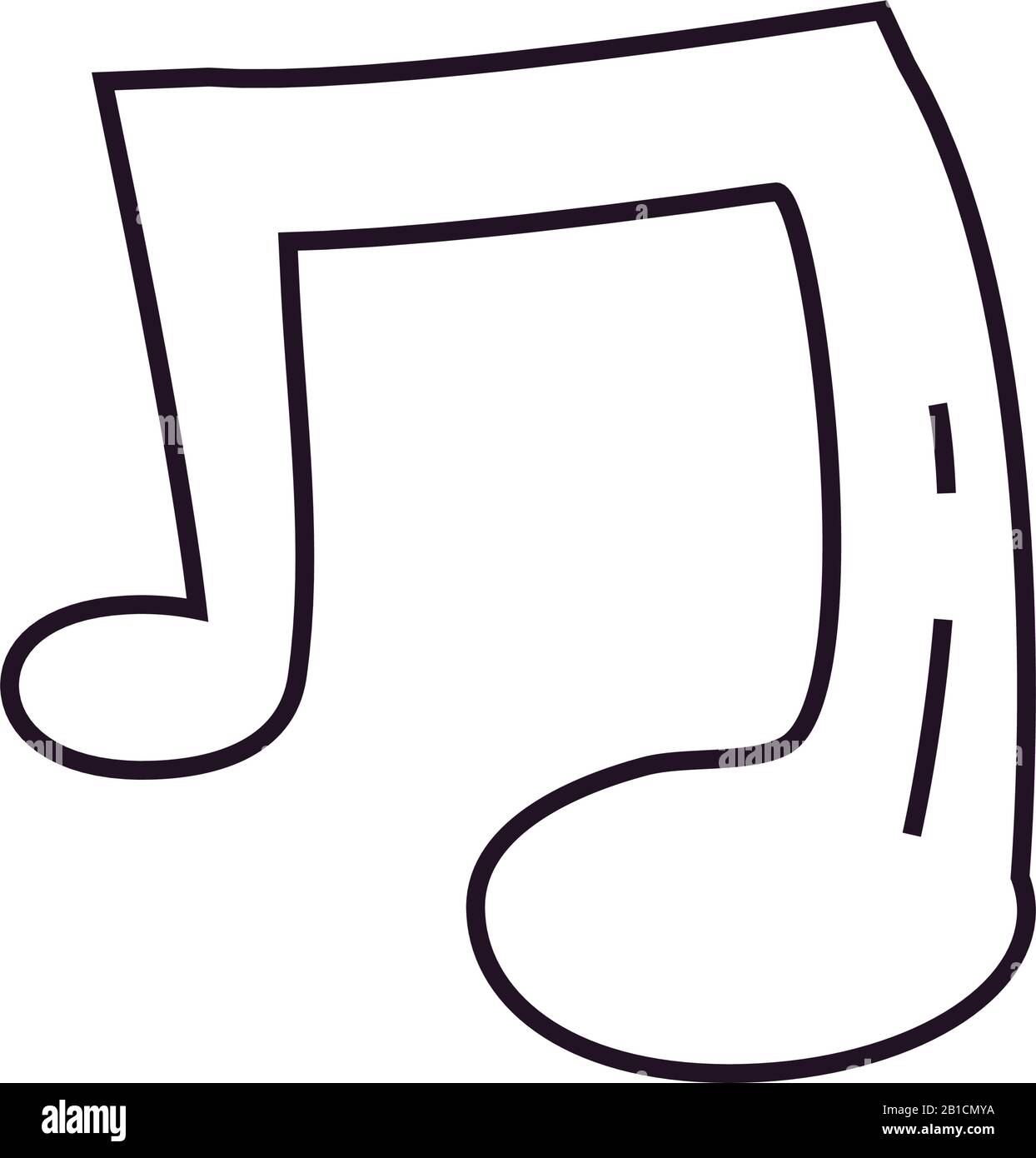 Note line style icon design, Music sound melody song musical art and ...