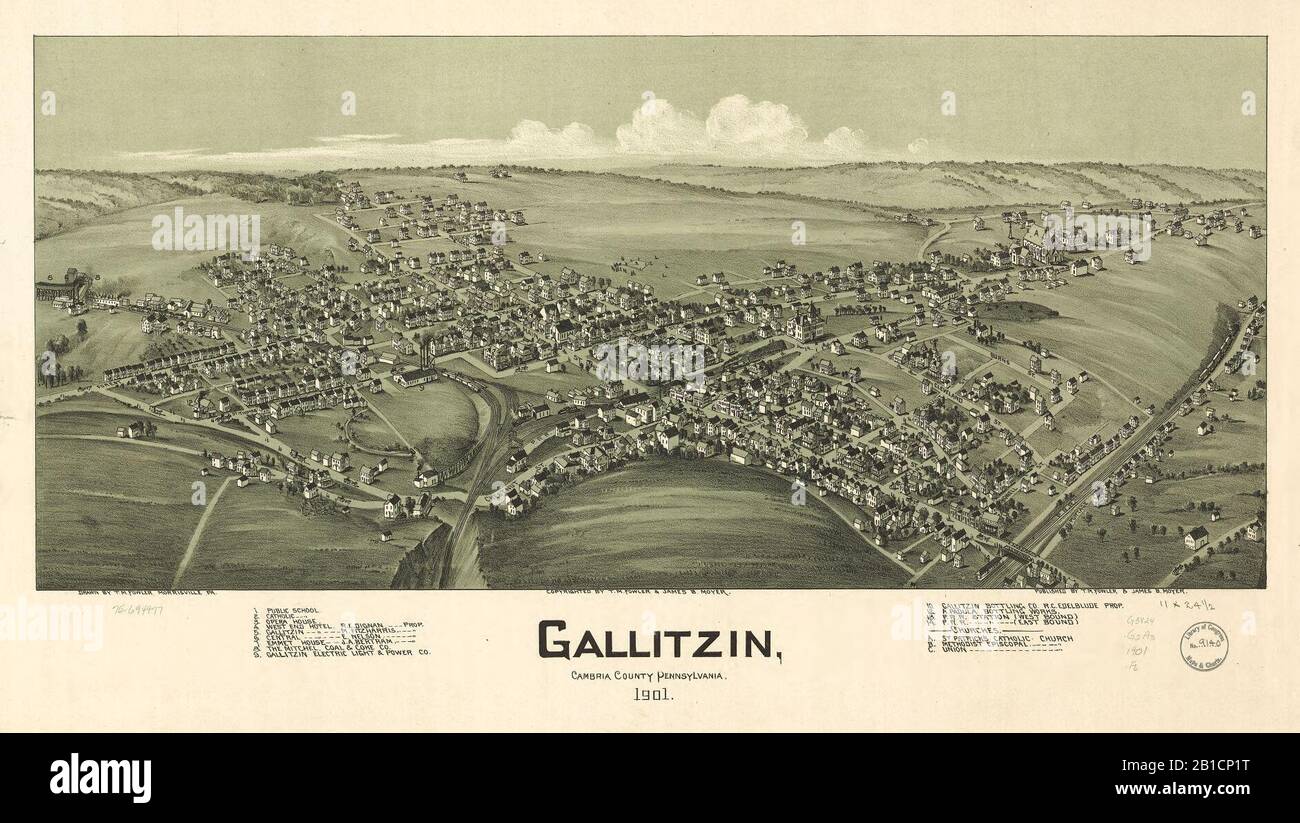 Gallitzin, Cambria County, Pennsylvania 1901 Stock Photo - Alamy