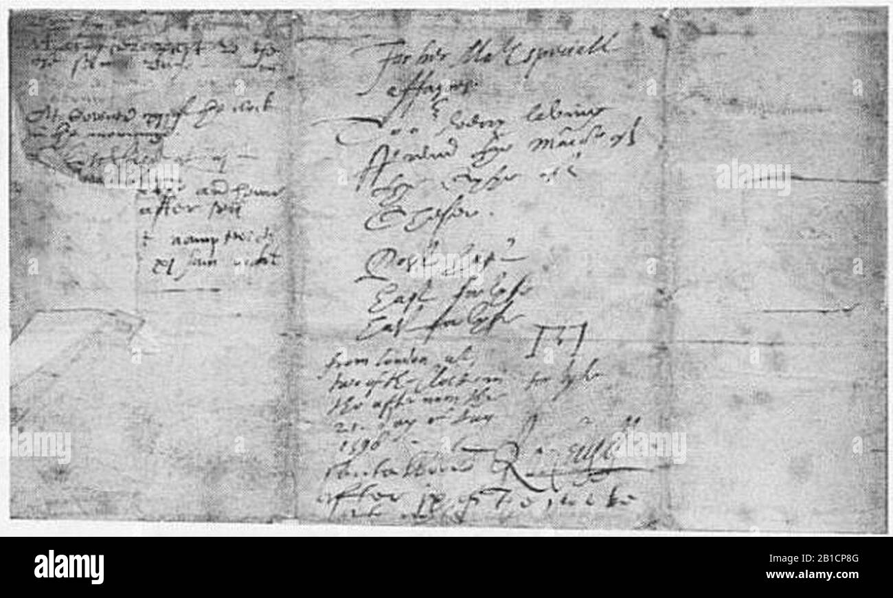 Gallows Letter England 21 Aug 1598 Stock Photo - Alamy