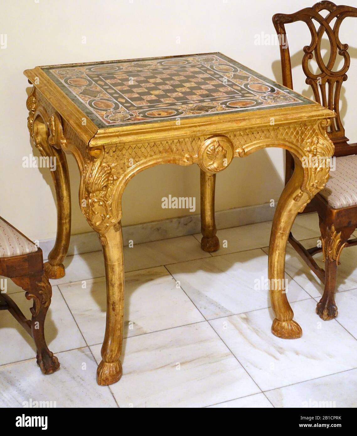 Game table, Italy, table c. 1600 AD with inlays c. 1700-1735 AD Stock ...