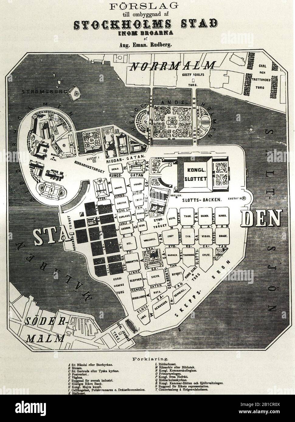 Gamla stan 1862 förslag, 1 Stock Photo - Alamy