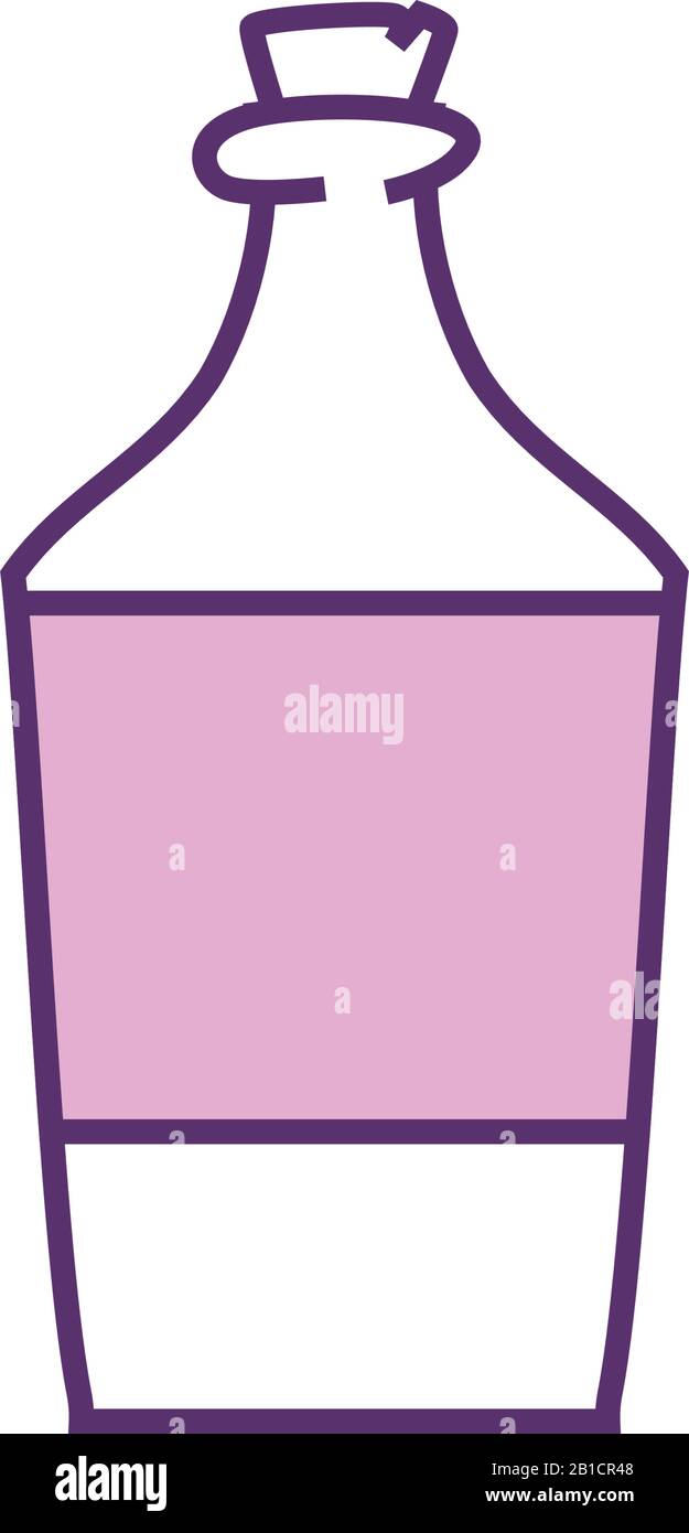bottle line fill style icon design, Alcohol drink bar beverage liquid ...