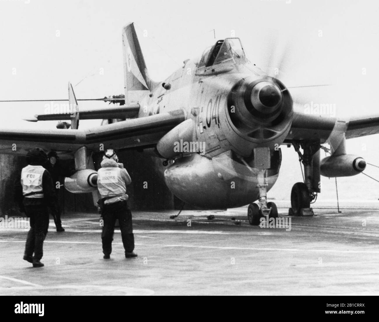 Gannet AEW3 of 849 NAS on HMS Ark Royal (R09) in September 1978 Stock ...
