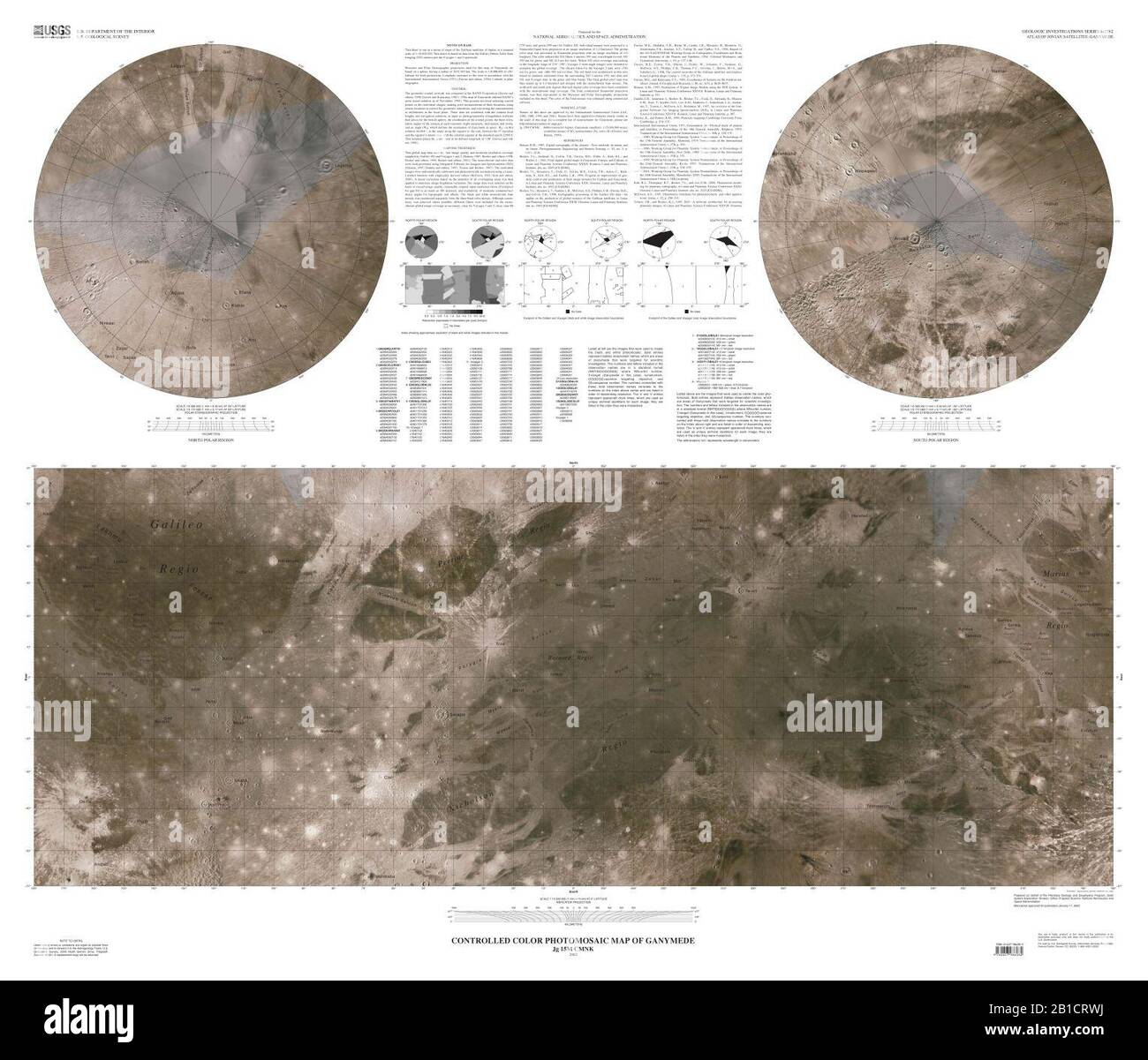 Ganymede USGS map Stock Photo - Alamy