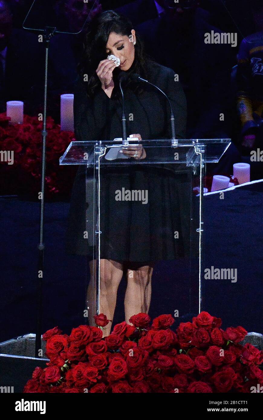 Los Angeles, United States. 24th Feb, 2020. Vanessa Bryant is overcome ...
