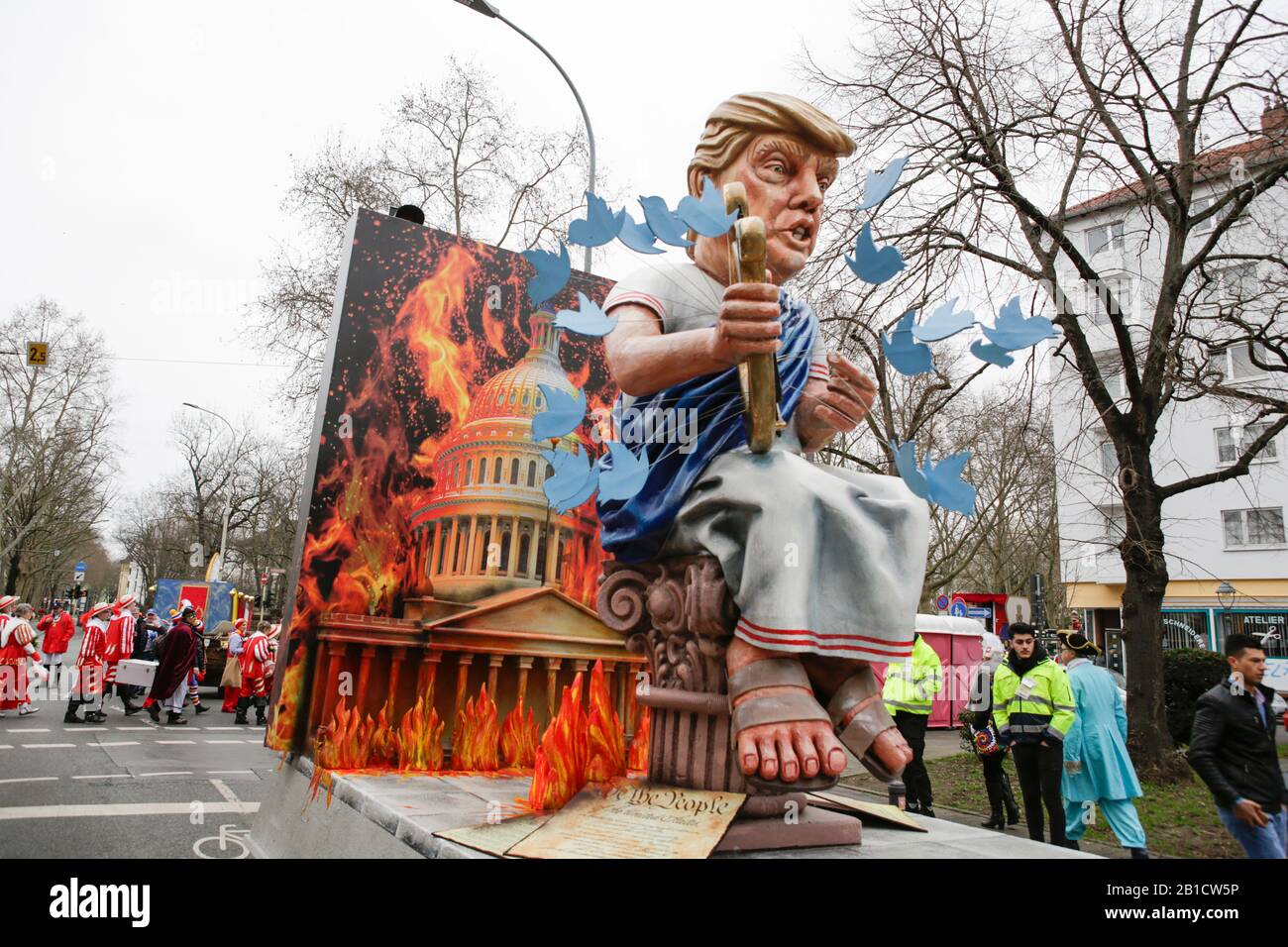 Mainz, Germany. 24th February 2020. The US President Donald Trump is ...
