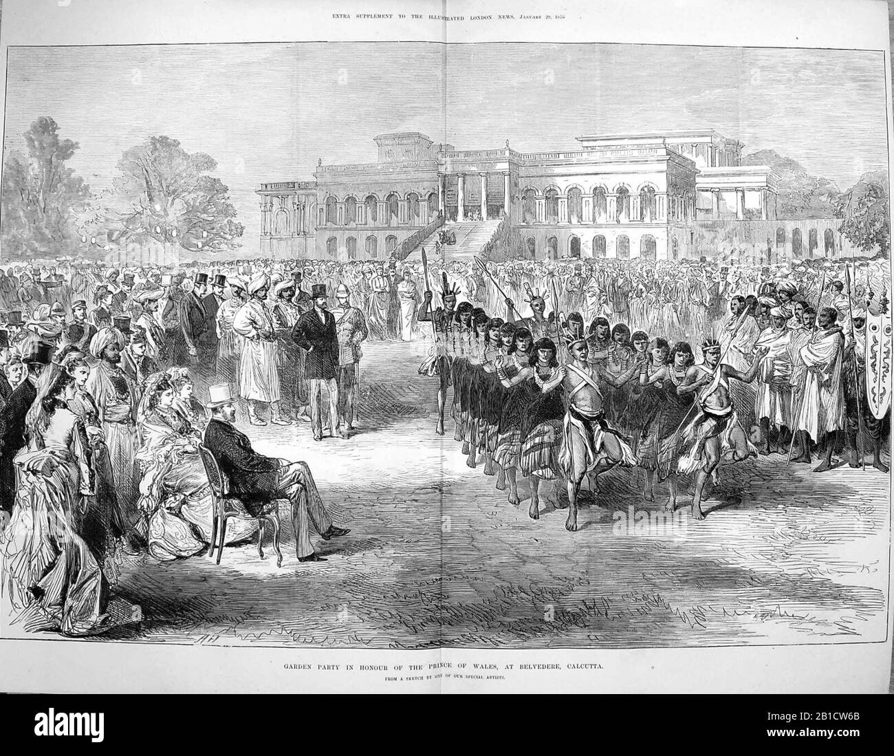 Garden party in honour of the Prince of Wales, at Belvedere, Calcutta ...
