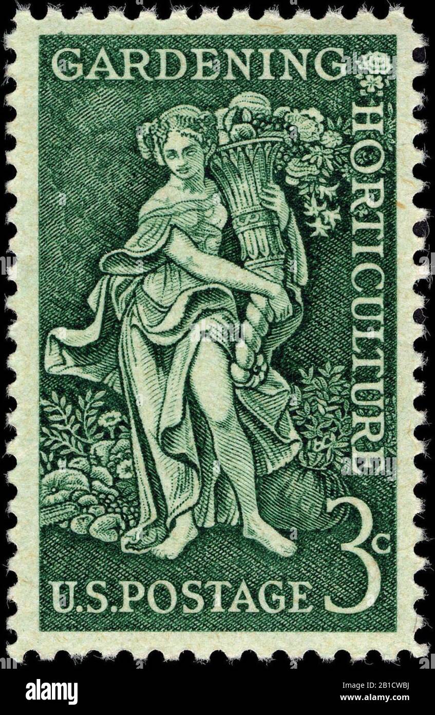 Gardening Horticulture 3c 1958 issue U.S. stamp Stock Photo - Alamy