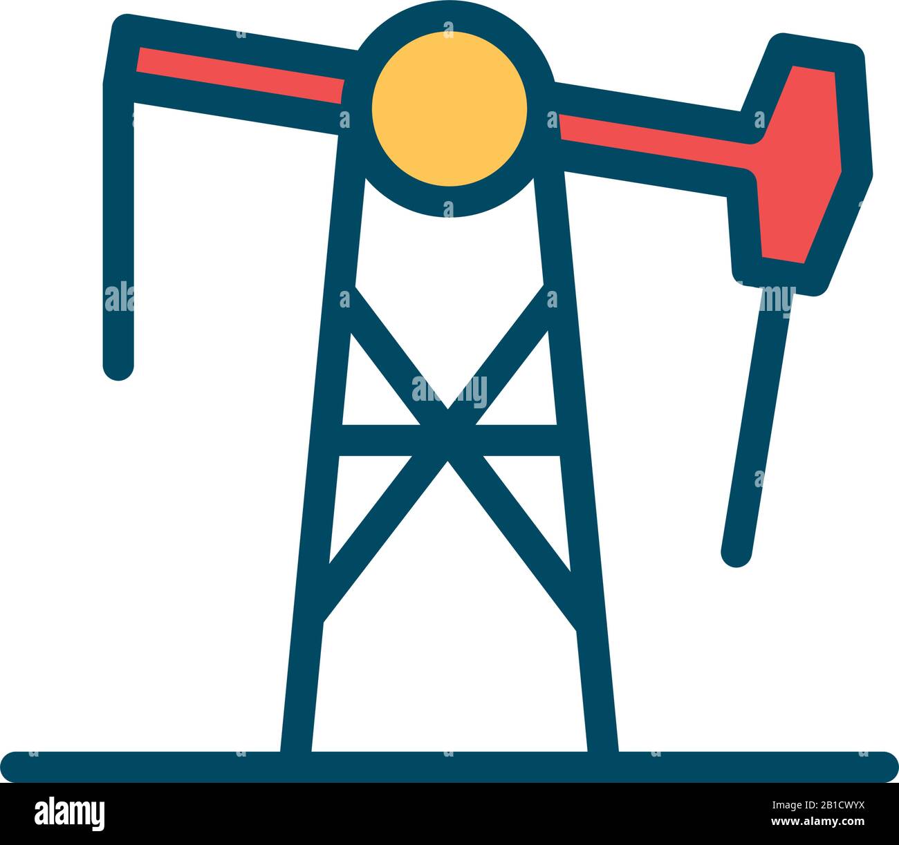 Isolated oil pump line and fill style icon vector design Stock Vector ...