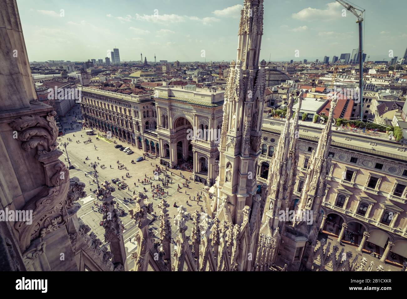 Aerial view piazza duomo milan hi-res stock photography and images - Alamy