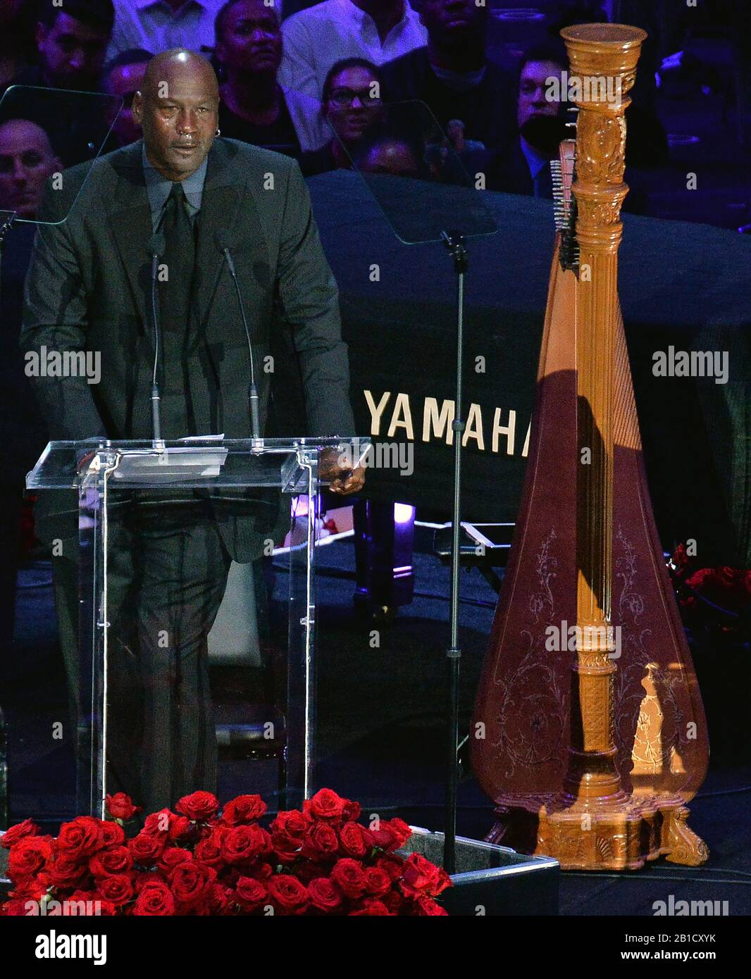 Los Angeles, United States. 24th Feb, 2020. A tearful Michael Jordan ...