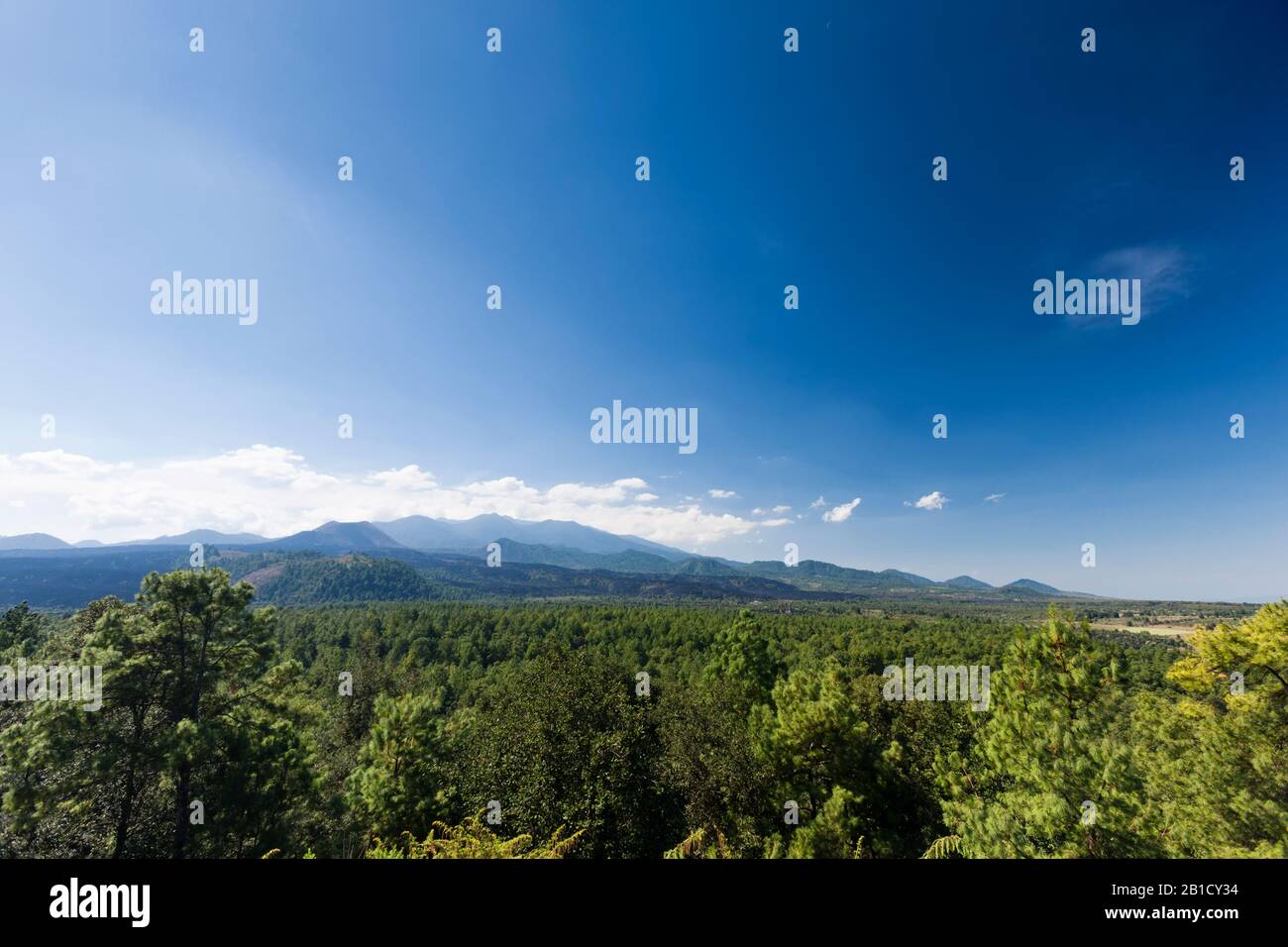 Paricutin volcano, and Lava field, state of Michoacan, Mexico, Central ...