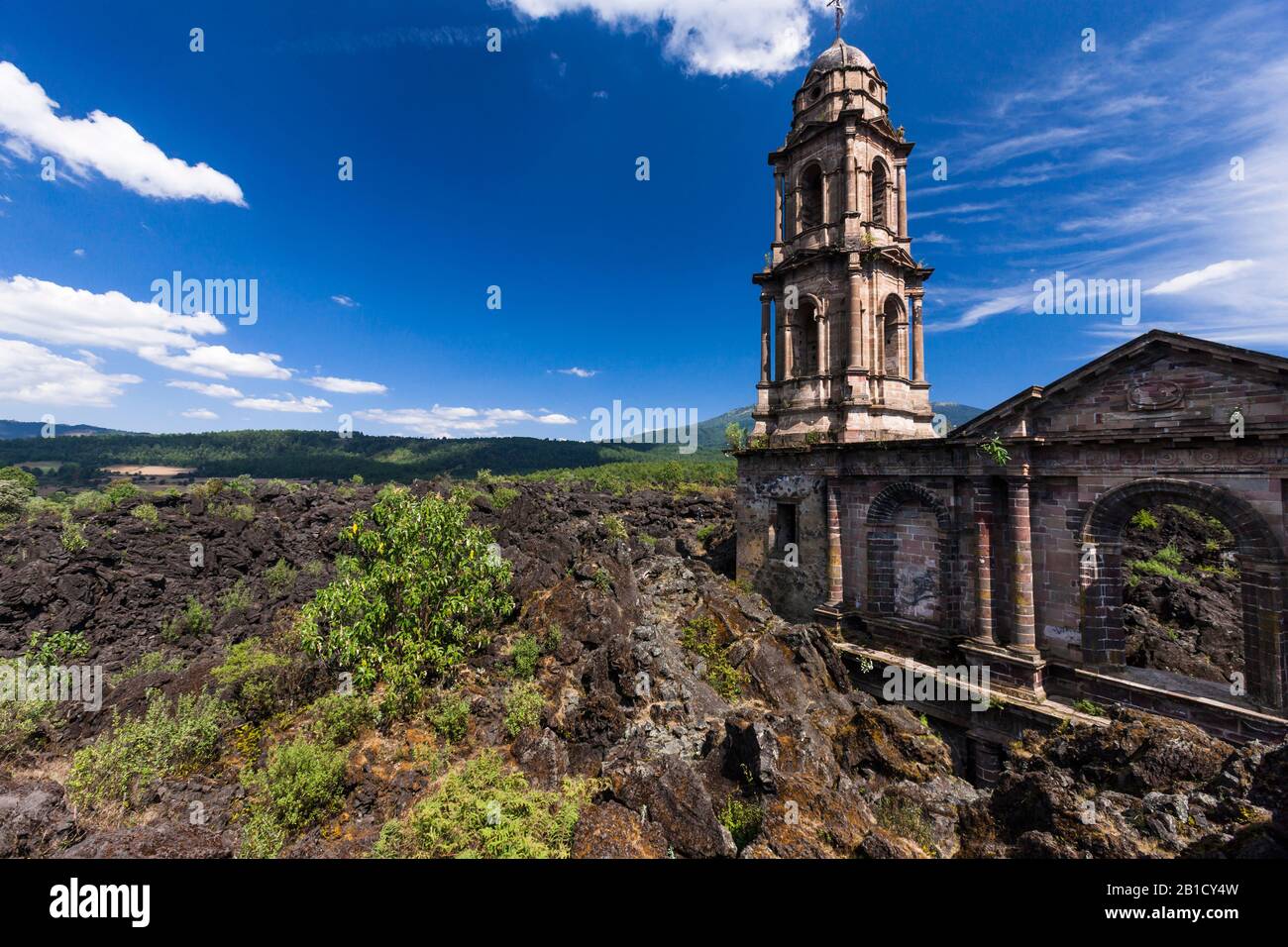 Church engulfed in lava hi-res stock photography and images - Alamy