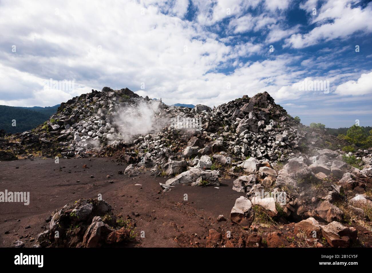 Lave field, Paricutin volcano, state of Michoacan, Mexico, Central ...