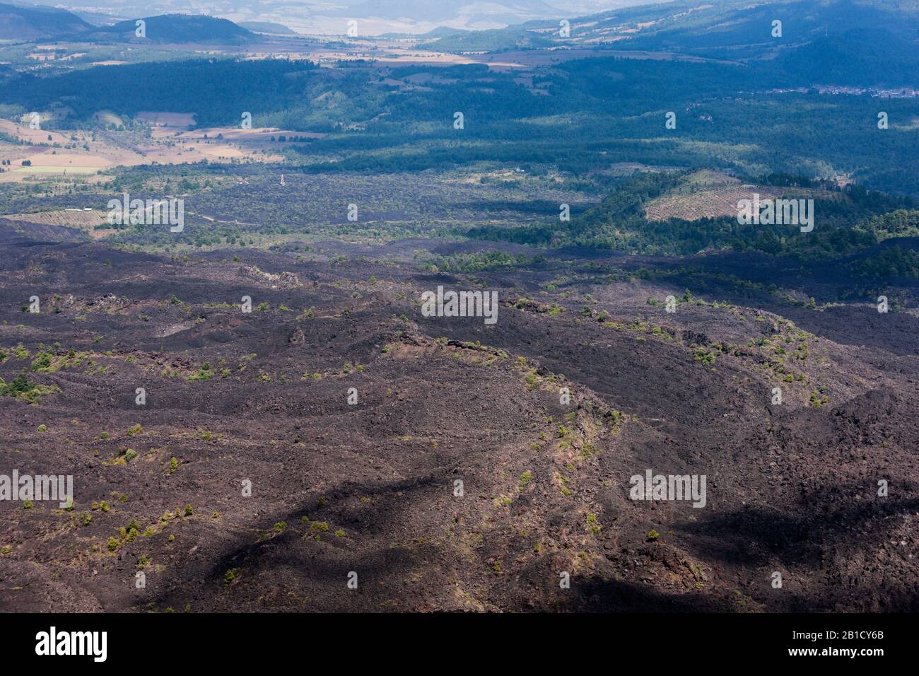 Lava field, Paricutin volcano, state of Michoacan, Mexico, Central ...