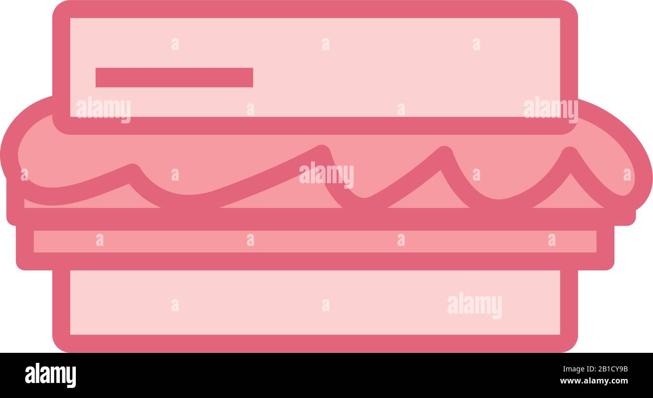 sandwich line style icon design, fast food eat restaurant menu dinner ...