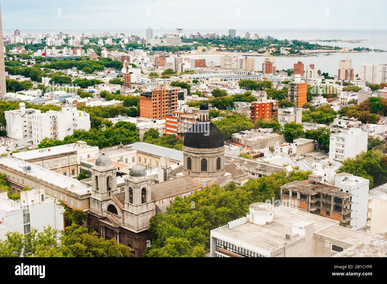 Aerial View of the capital city of Uruguay, South America Stock Photo ...