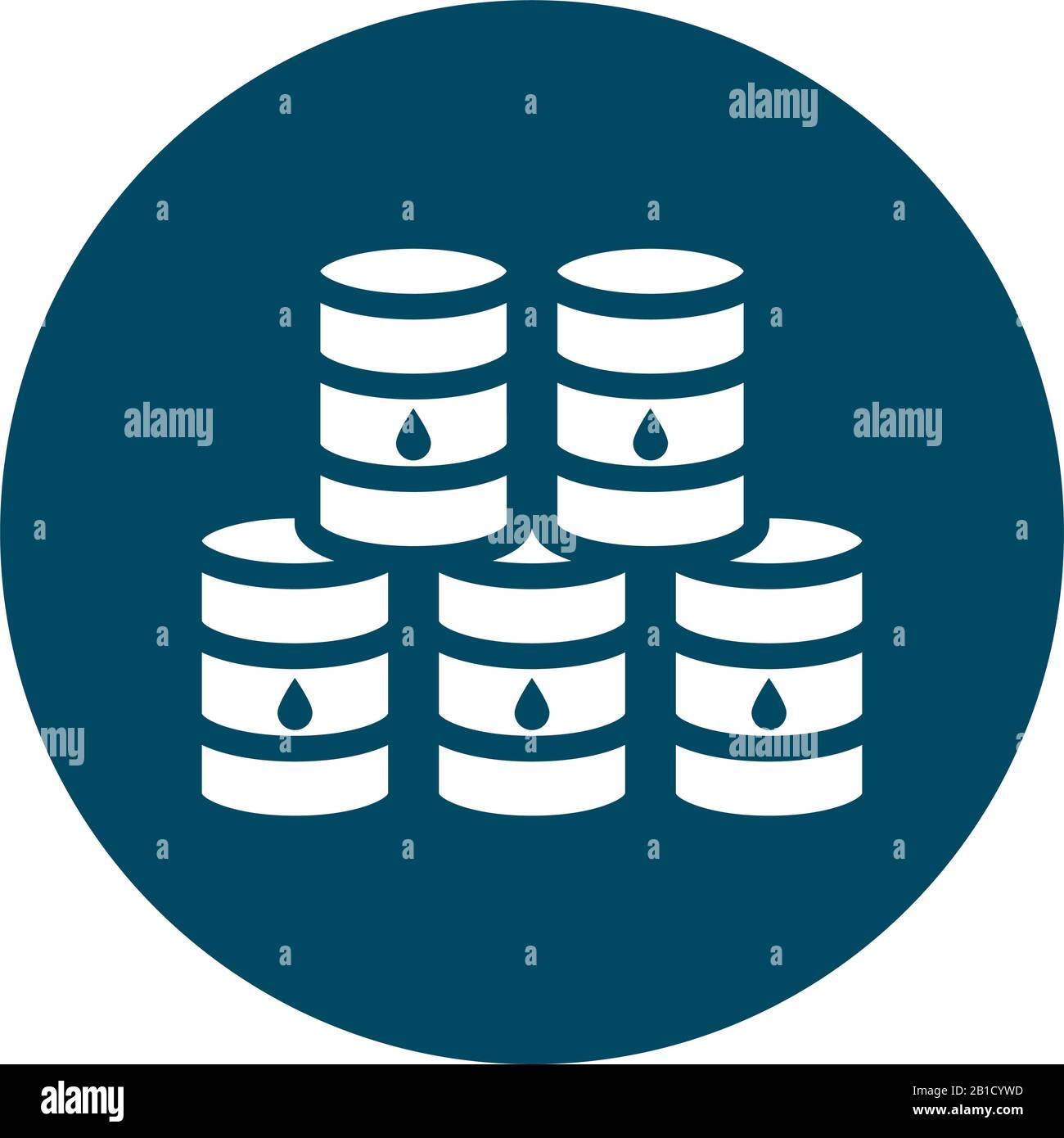 Isolated oil barrels block and flat style icon vector design Stock ...