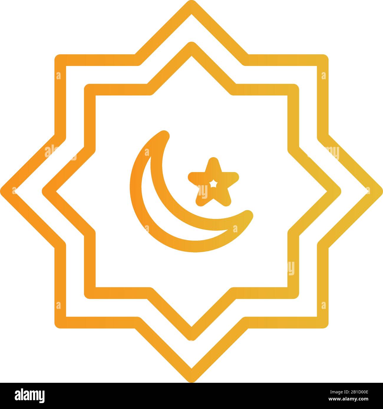 Ramadan moon and star gradient style icon vector design Stock Vector ...