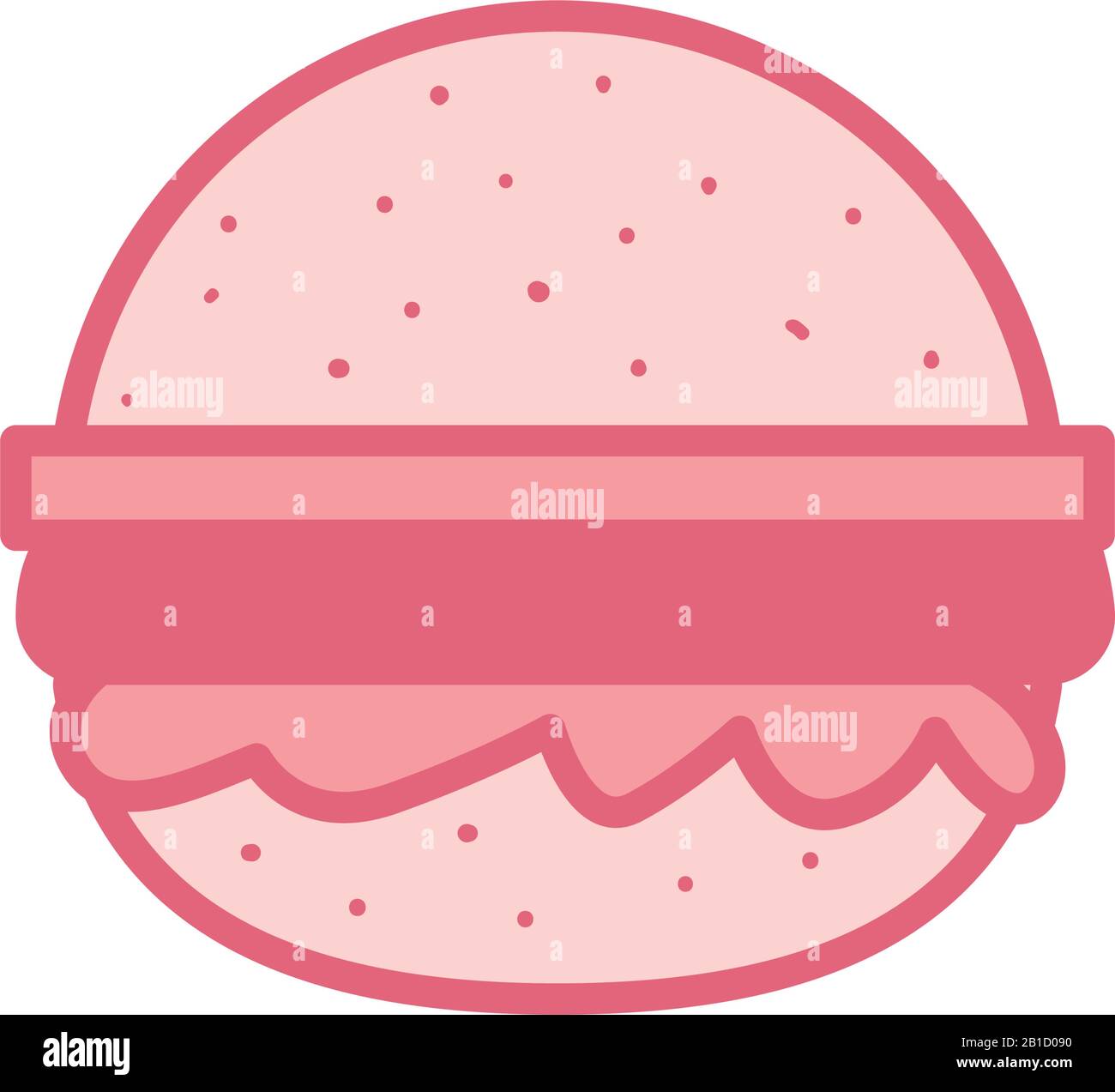 hamburger line style icon design, fast food eat restaurant menu dinner ...