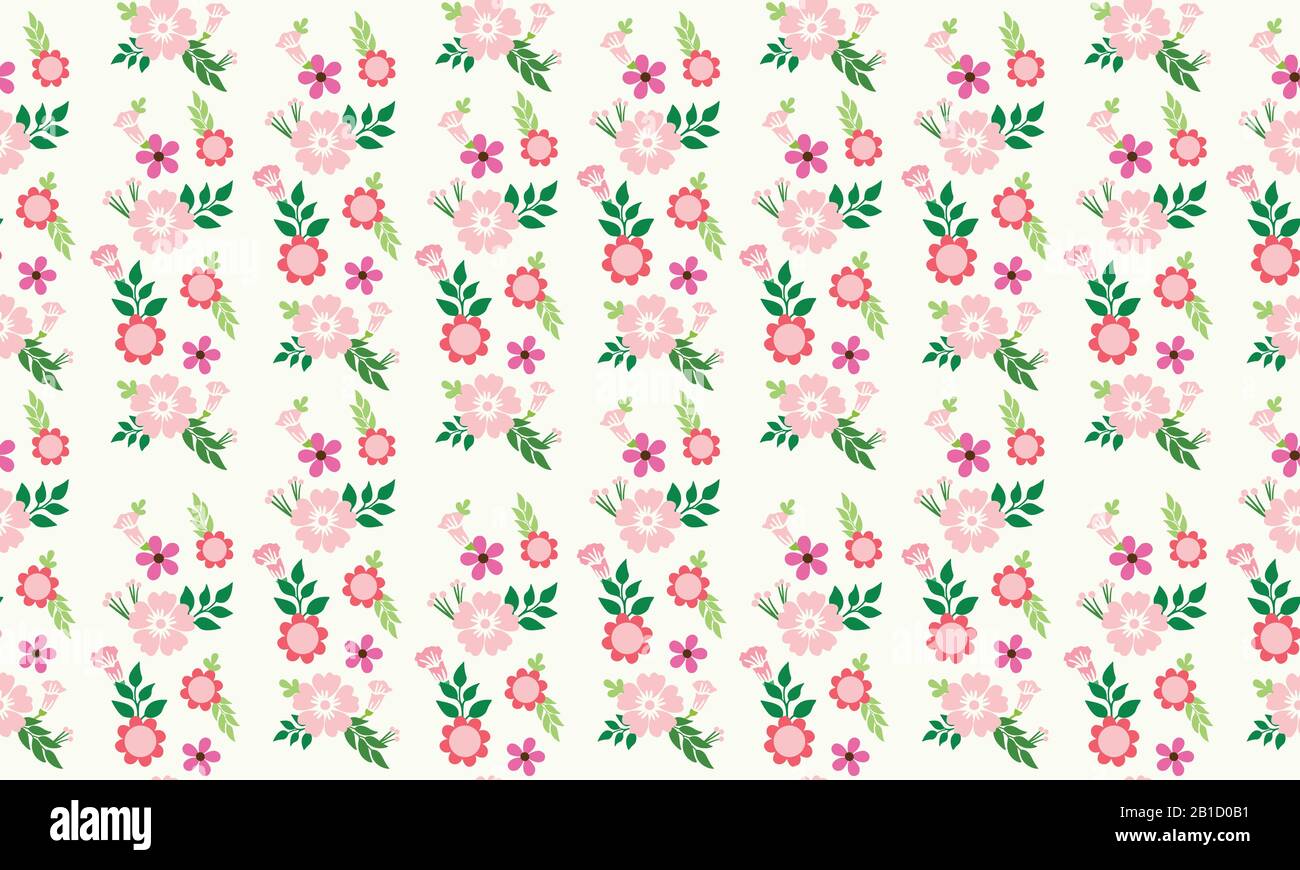Elegant template for spring, with unique leaf and flower pattern ...