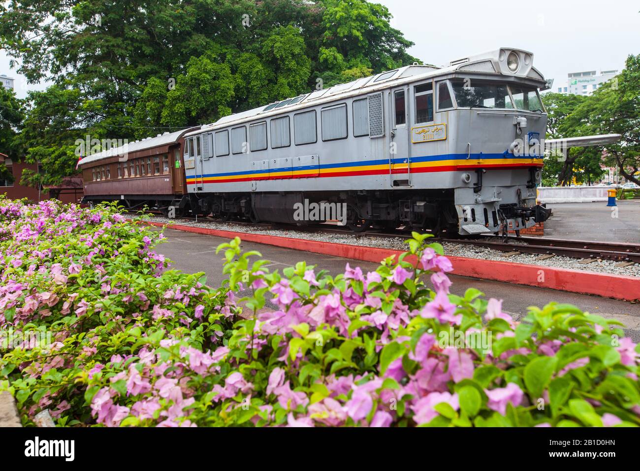 A train on display at Malacca, Malaysia Stock Photo - Alamy