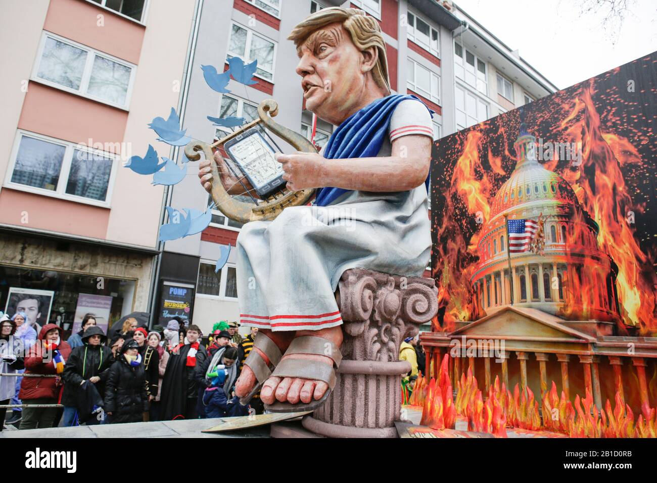 Mainz, Germany. 24th Feb, 2020. The US President Donald Trump is ...