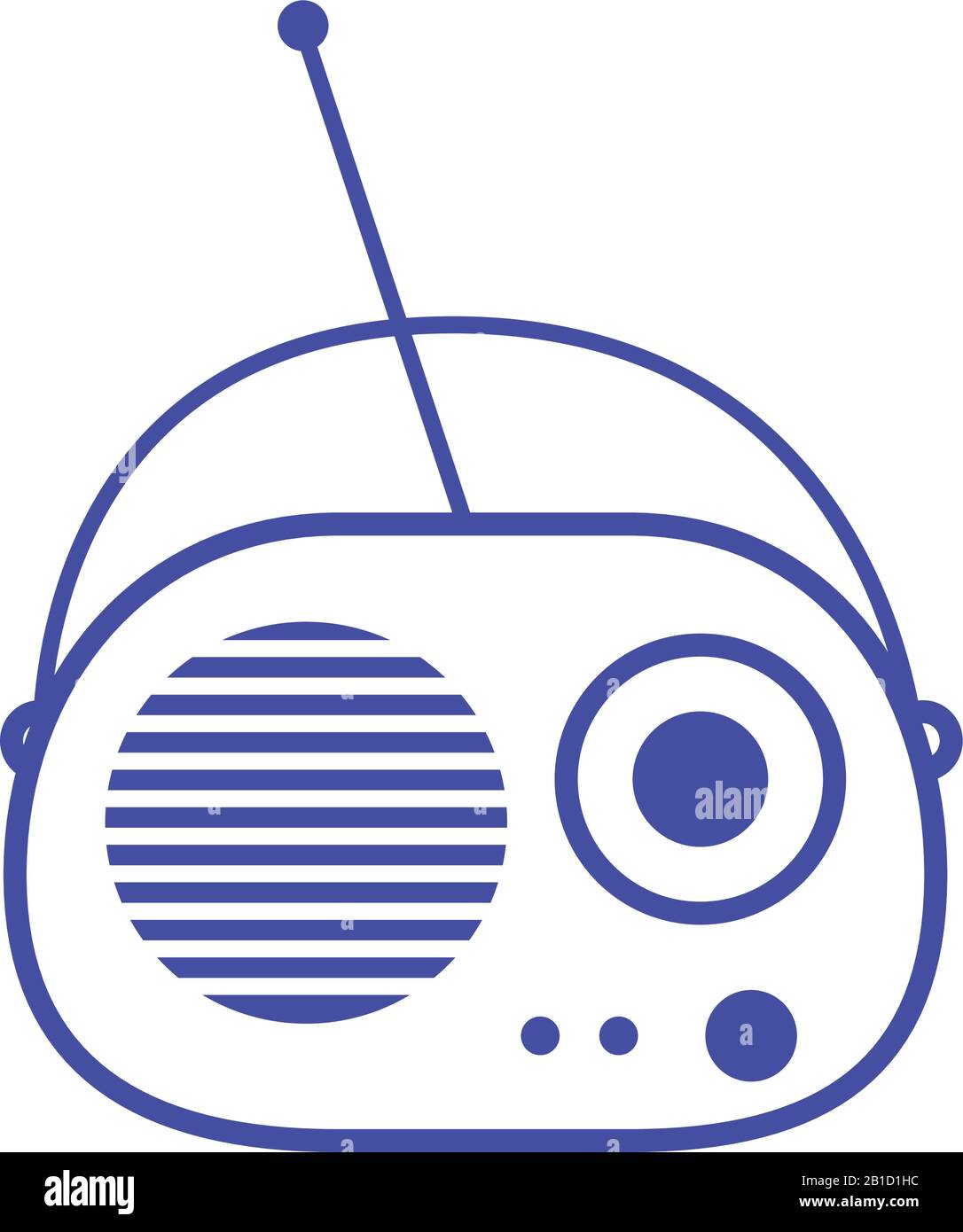 Retro radio line style icon design, Music sound melody song musical art ...