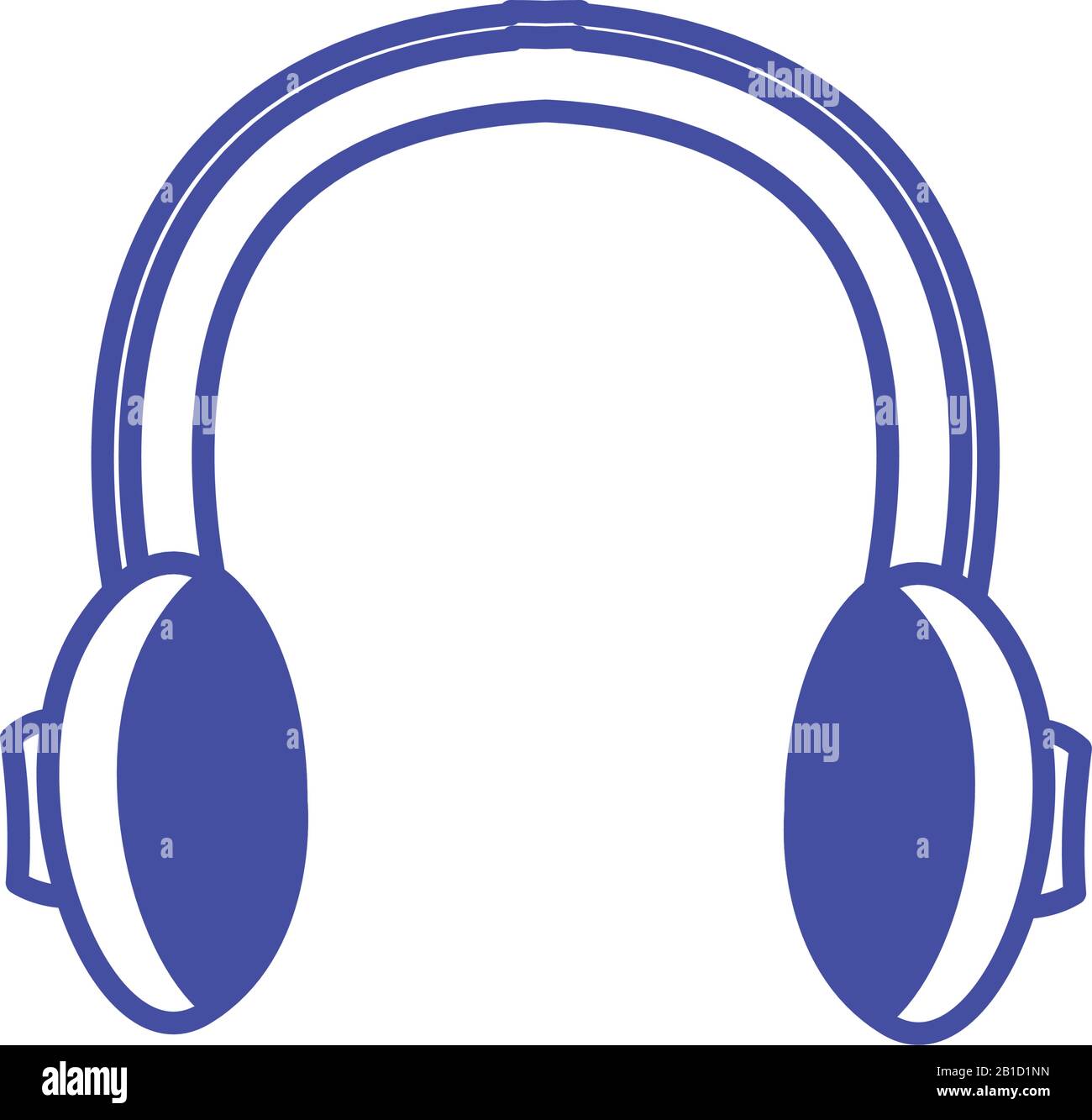 Retro headphone line style icon design, Music sound melody song musical ...