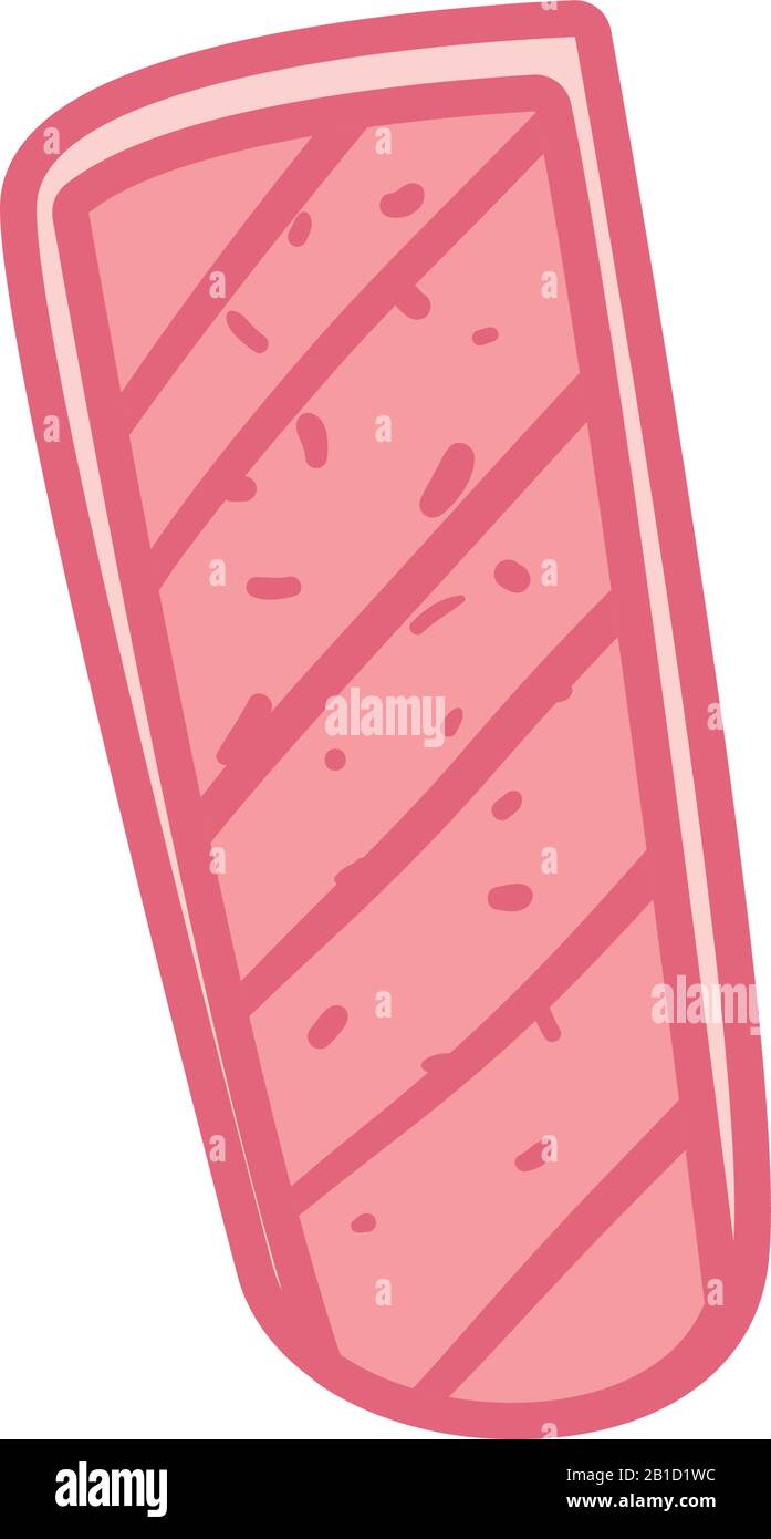 meat line style icon design, fast food eat restaurant menu dinner lunch ...