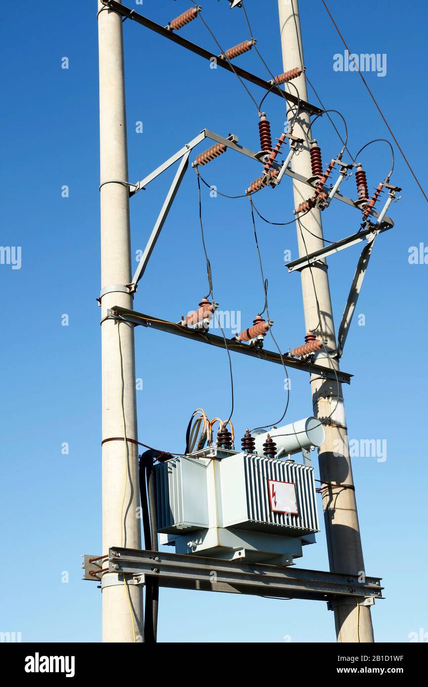 Transformers, under the blue sky Stock Photo - Alamy