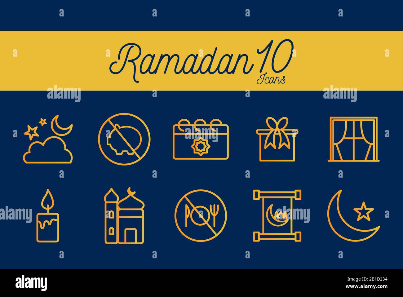 10 Ramadan gradient style icon set vector design Stock Vector Image ... 10 Ramadan gradient style icon set vector design Stock Vector Image ...