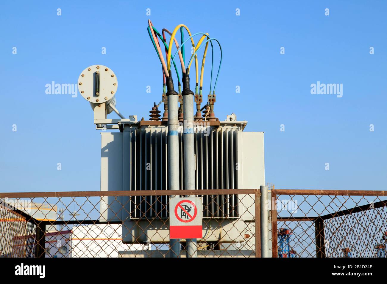 Transformers, under the blue sky Stock Photo - Alamy