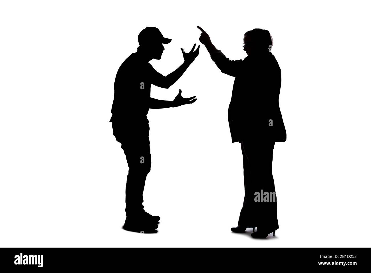 Silhouette People Arguing High Resolution Stock Photography and Images ...