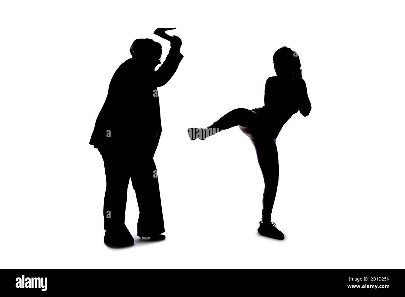Man woman arguing silhouette Cut Out Stock Images & Pictures - Alamy