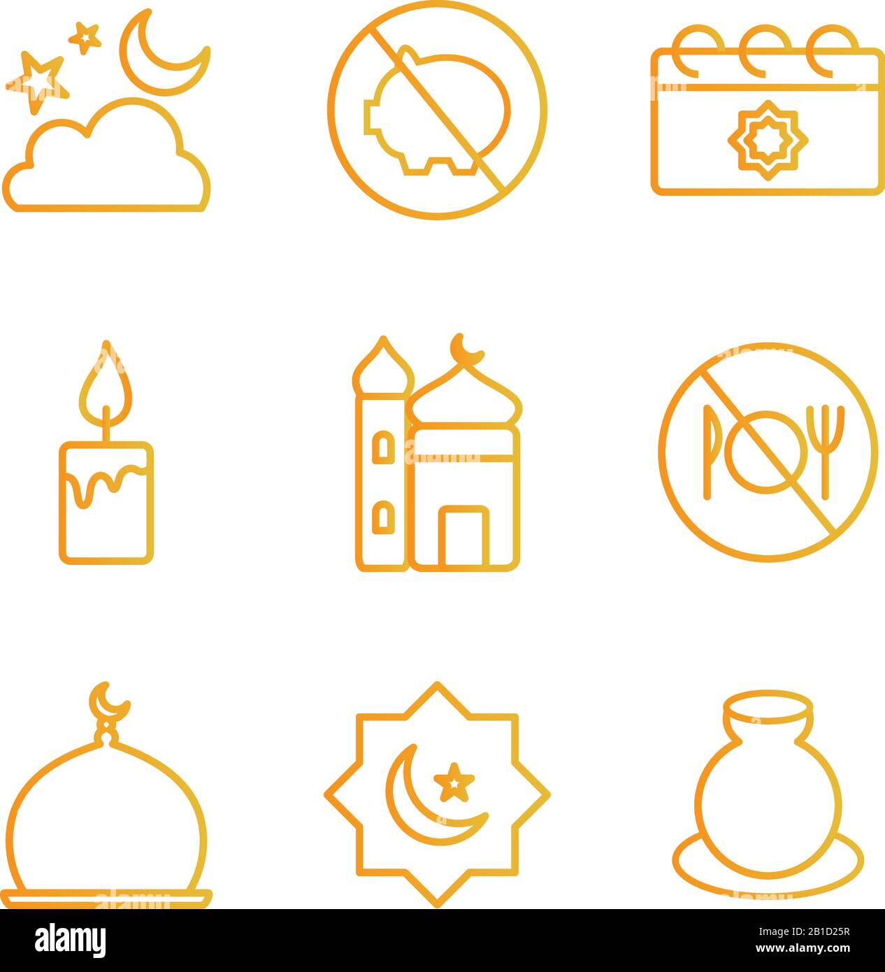 Ramadan gradient style icon set vector design Stock Vector Image & Art ... Ramadan gradient style icon set vector design Stock Vector Image & Art ...