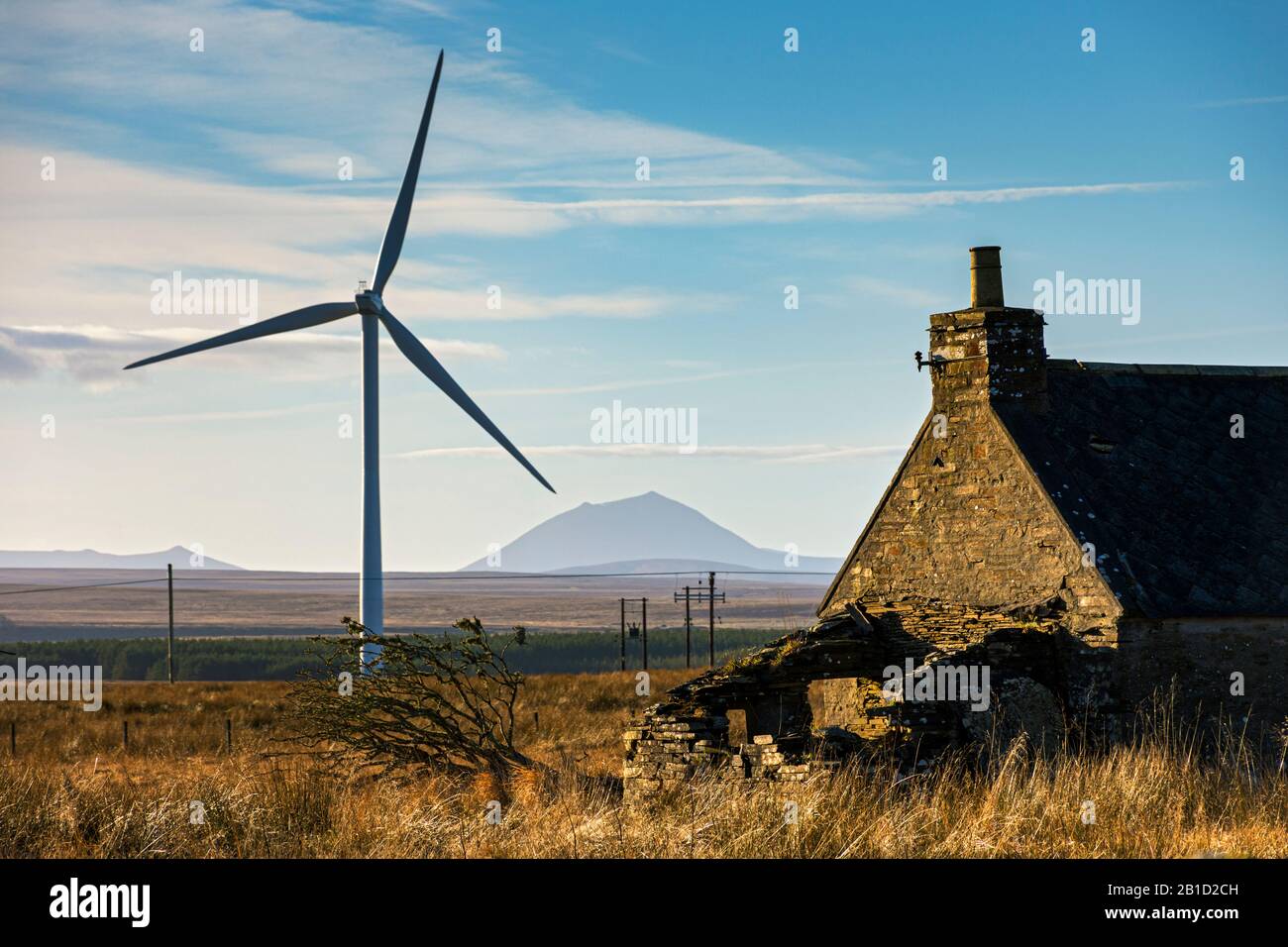 The Achlachan Wind Farm at Ballone, near Mybster, Caithness, Scotland ...