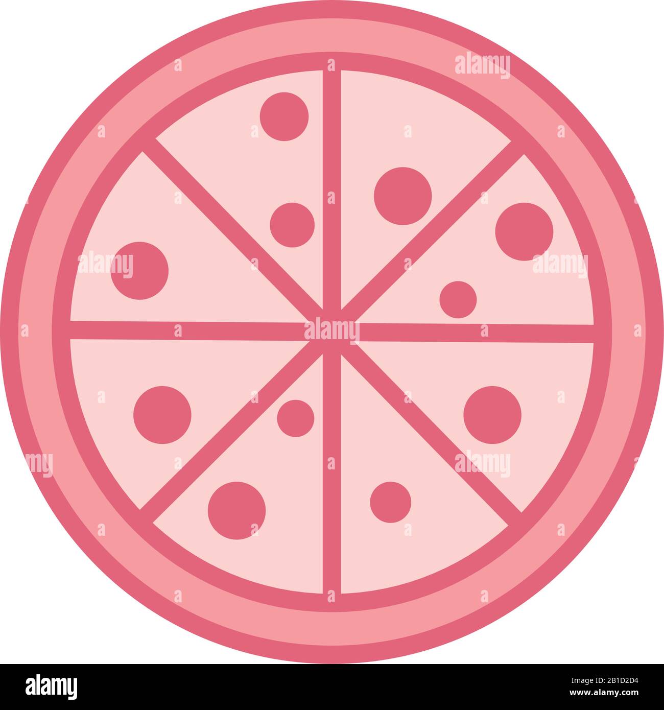 pizza line style icon design, fast food eat restaurant menu dinner ...