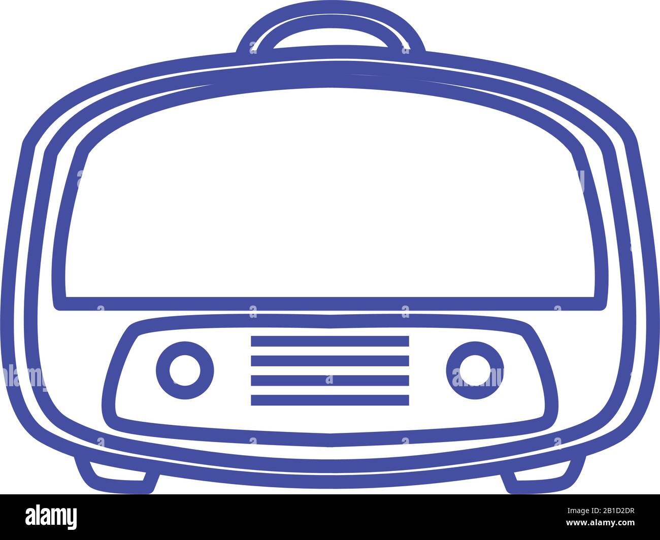 Tv line style icon design, Television device gadget technology ...