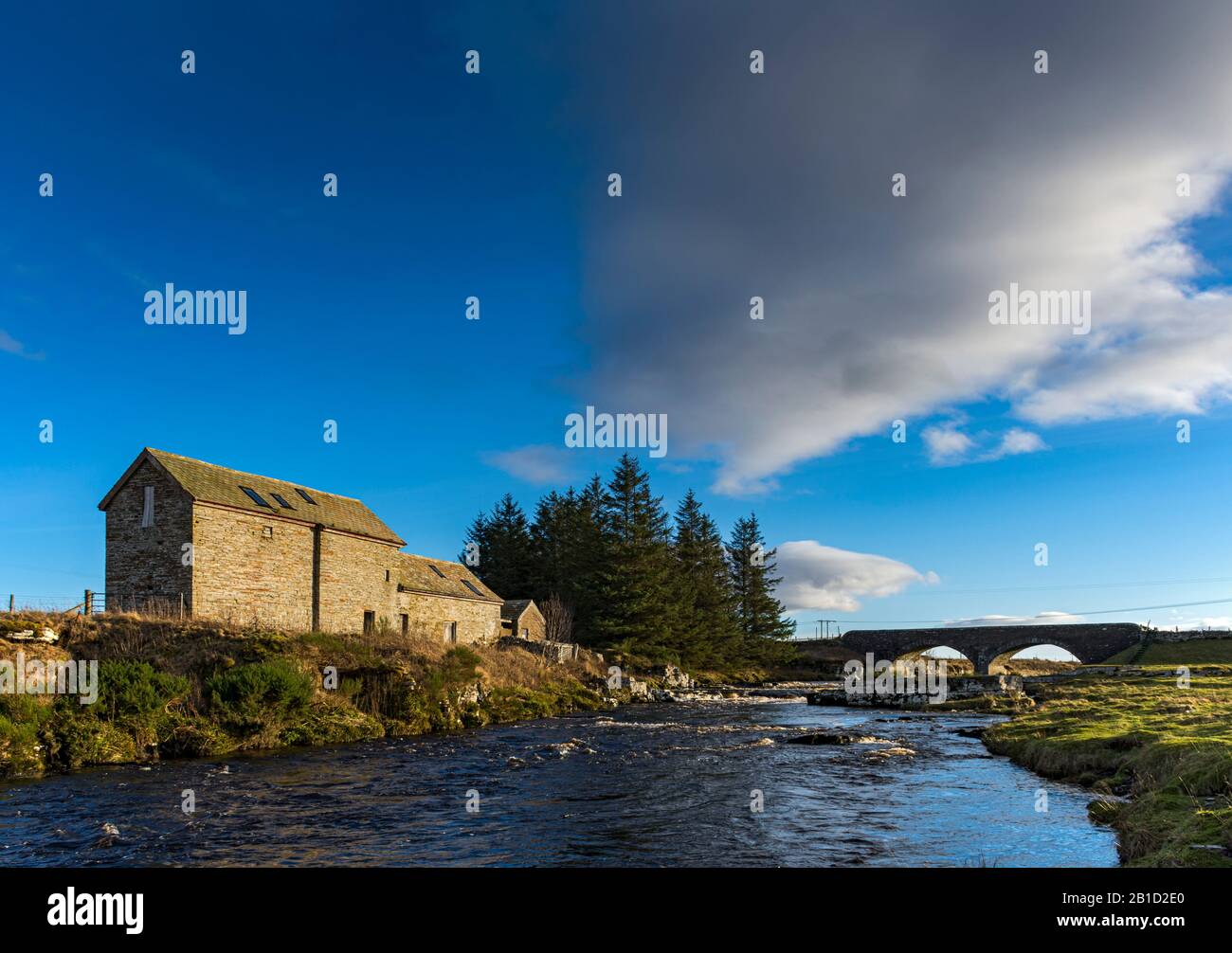 The river Thurso and Dale Mill at Westerdale, Caithness, Scotland, UK ...