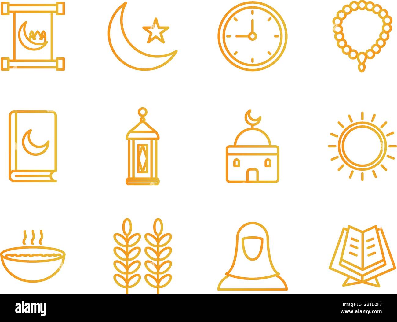 Ramadan gradient style icon set vector design Stock Vector Image & Art ... Ramadan gradient style icon set vector design Stock Vector Image & Art ...