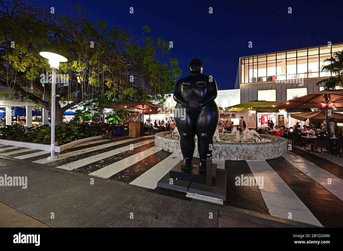 Miami Beach, Florida - February 17, 2020 - Fernando Botero sculpture on ...